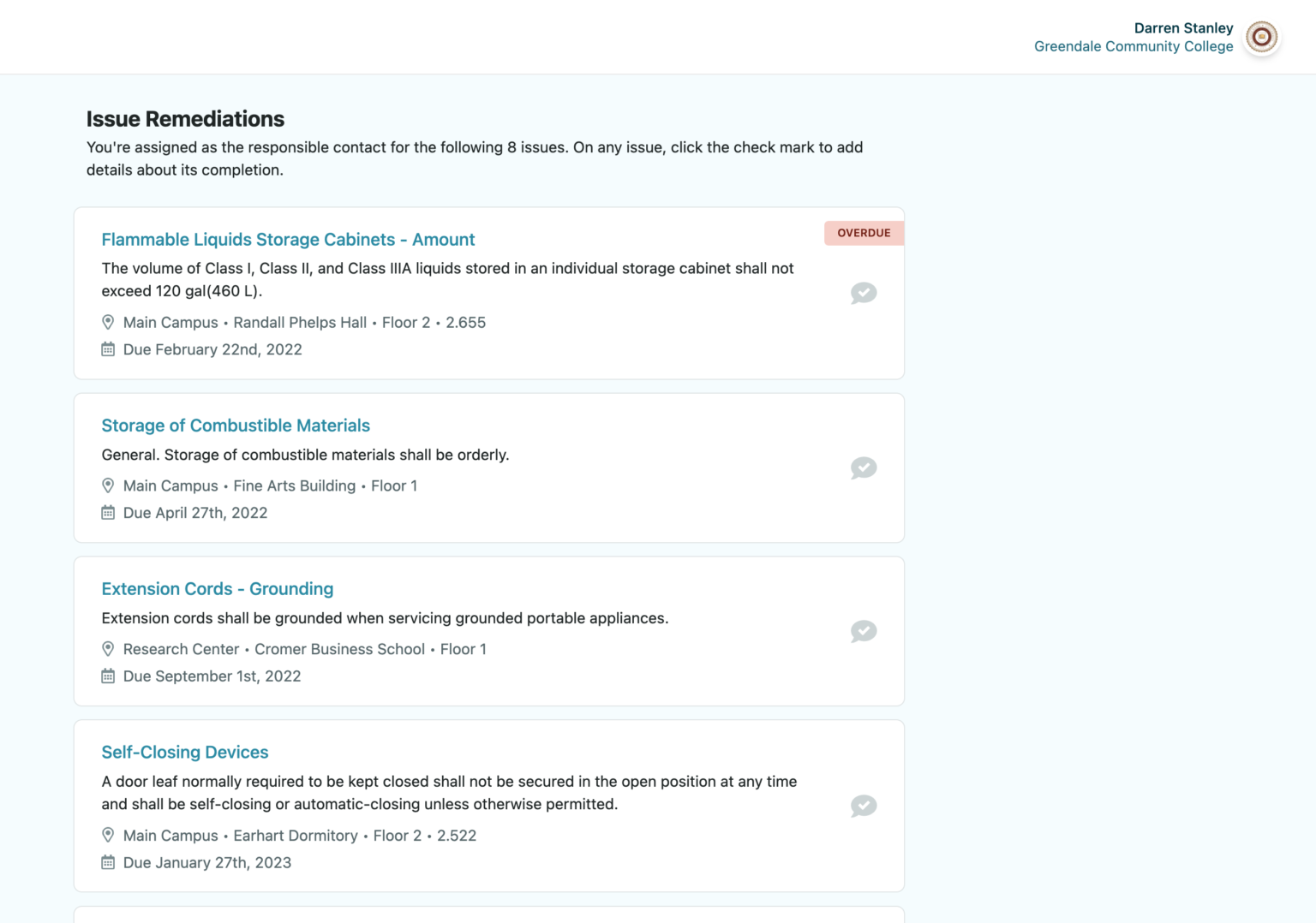 Issue Logging & Remediation EH&S Platform - CampusOptics